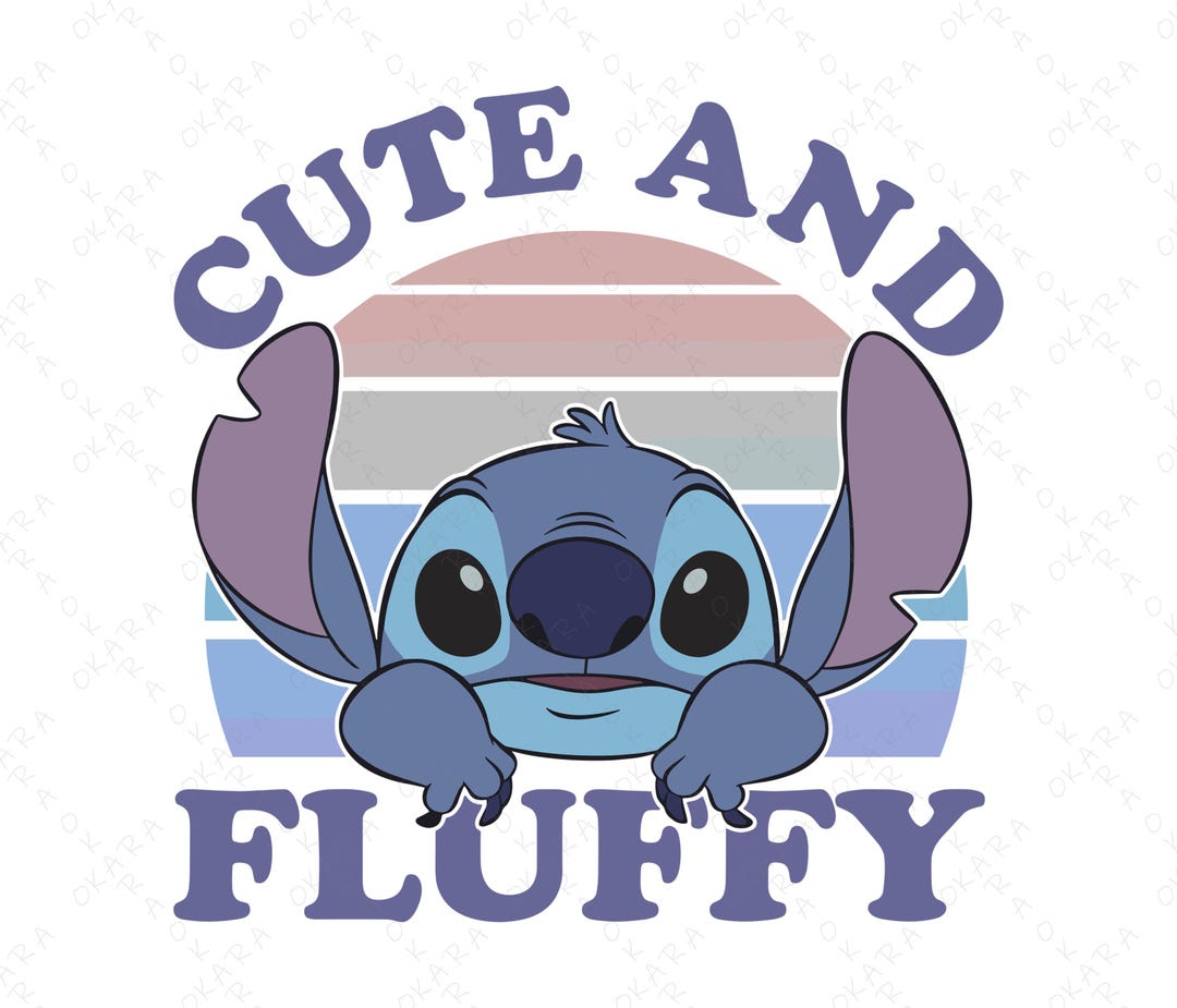 Stitch Cute and Fluffy Design for Shirt - Mug - Tumbler - Tote Bag ...