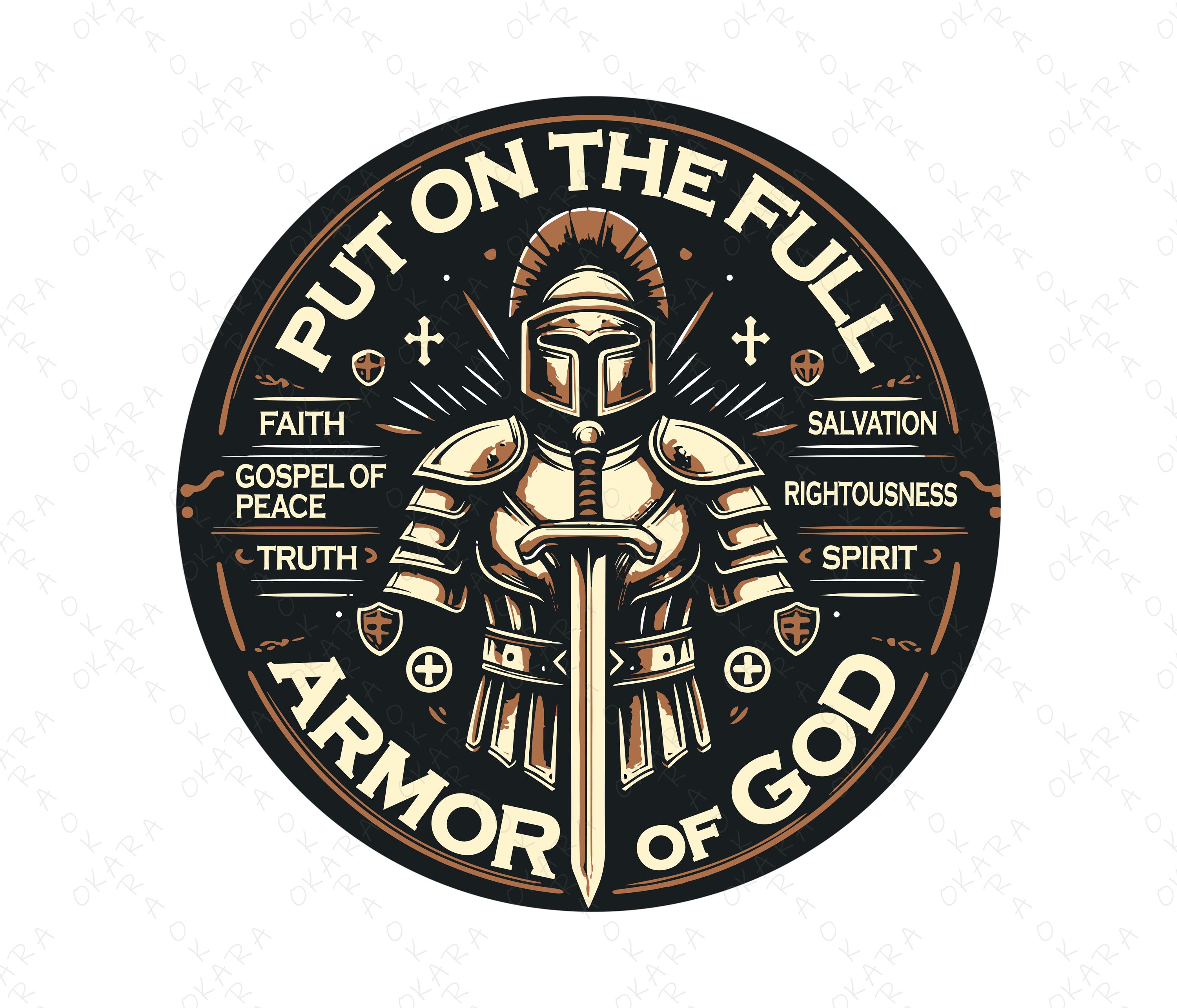 Armor of God Svg, Put on the Full Armor of God Design for Shirt - Mug ...