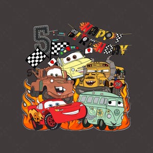 Birthday With Cars Movie, Cars 5th Happy Birthday Png, Lightning ...