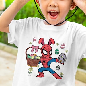 Spiderman Easter SVG Bundle | Spider Hero Bunny PNG | Boys Easter Shirt ...
