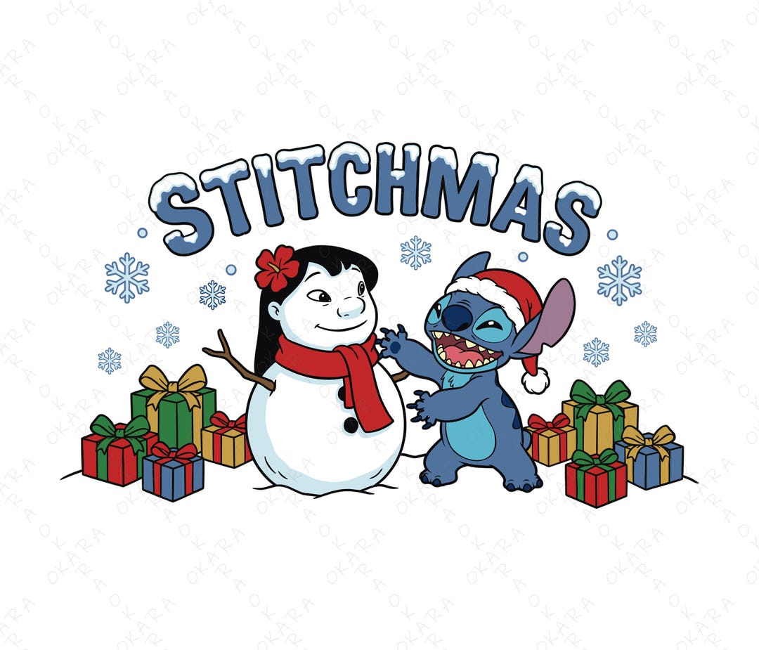 Stitchmas SVG PNG | Stitch Christmas Shirt Design | Lilo Snowman ...
