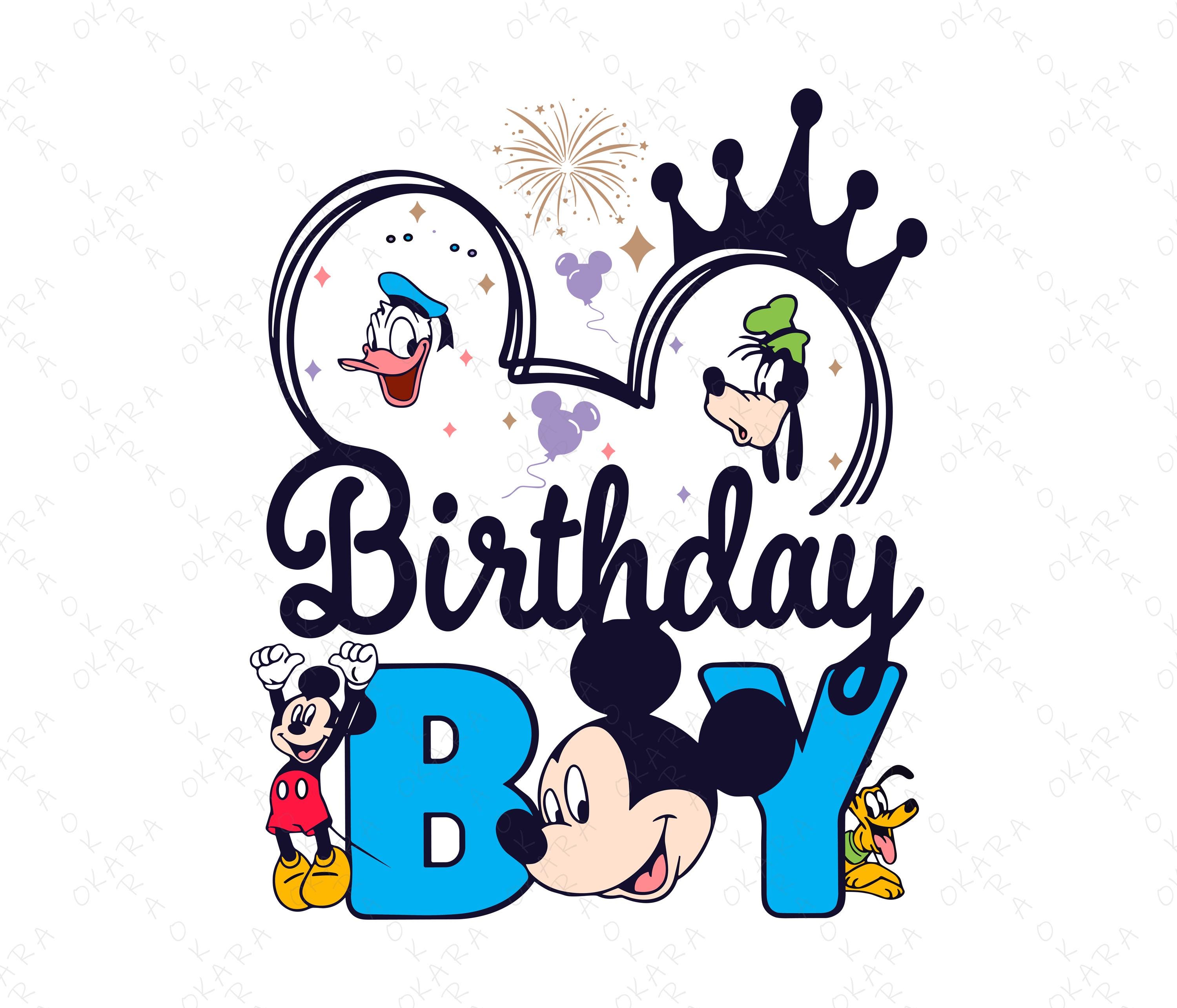 Mickey Mouse Birthday Boy Design for Shirt - Birthday Cake - Tumbler ...