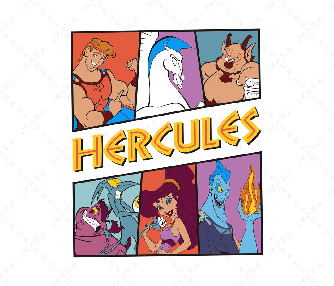 Hercules Characters SVG & PNG | 90s Nostalgia Cartoon Clipart | Cricut ...