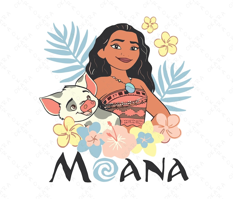 Moana SVG | Pua Pig Clipart | Hawaiian Princess Cut File | Moana ...