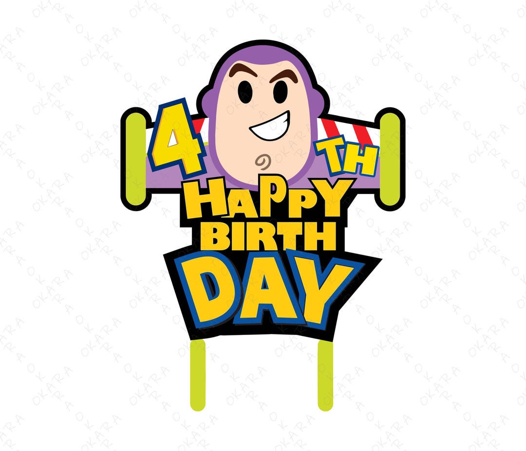 Toy Story Buzz Lightyear Birthday Design, Buzz Lightyear Cake Topper ...