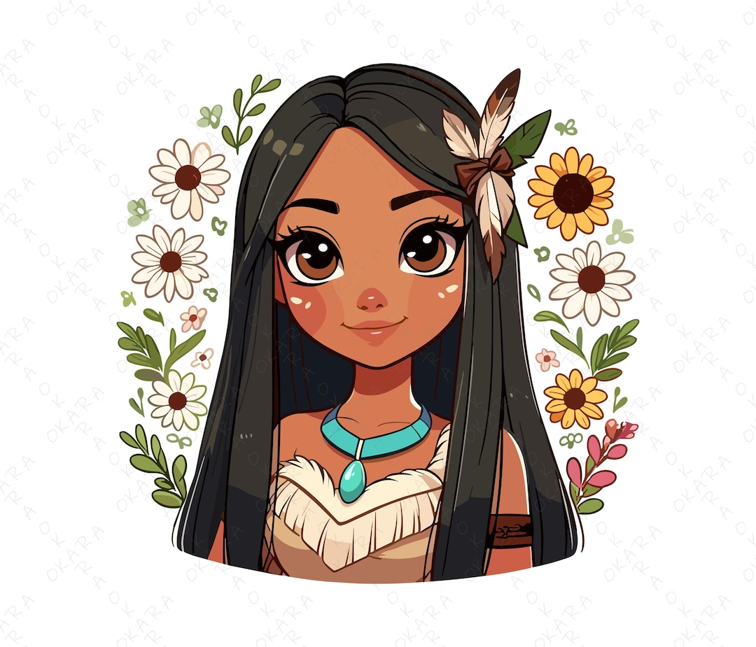 Pocahontas SVG | Cute Princess PNG Clipart | Magic Trip Shirt Design ...