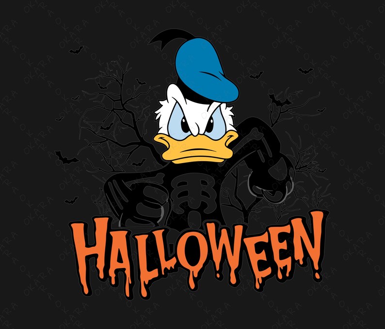 Skeleton Donald Duck SVG - Halloween Spooky PNG Cut File | Cricut ...
