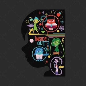 Inside Out Characters in Head Design for Shirt - Mug - Tote Bag ...