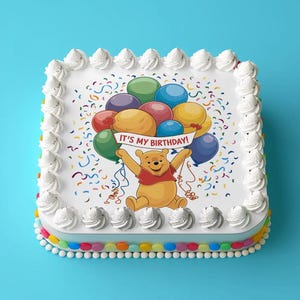 Winnie the Pooh Birthday SVG | It's My Birthday Bear PNG | Kids Party ...
