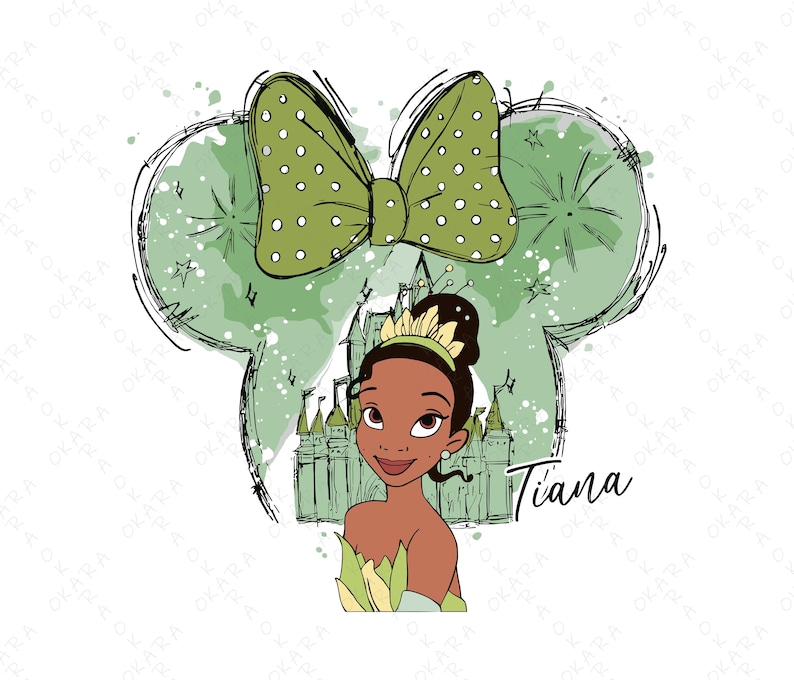 Tiana Mouse Ears SVG | Princess and the Frog PNG | Magic Castle Cut ...