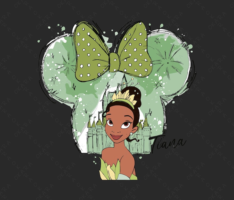 Tiana Mouse Ears SVG | Princess and the Frog PNG | Magic Castle Cut ...