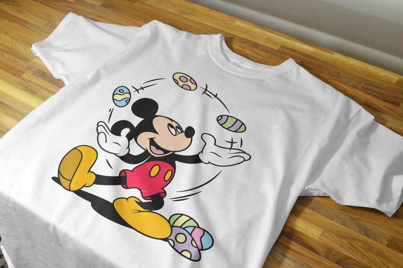 Mickey Easter SVG, Disney Juggling Eggs Clipart, Spring Mouse Png for ...