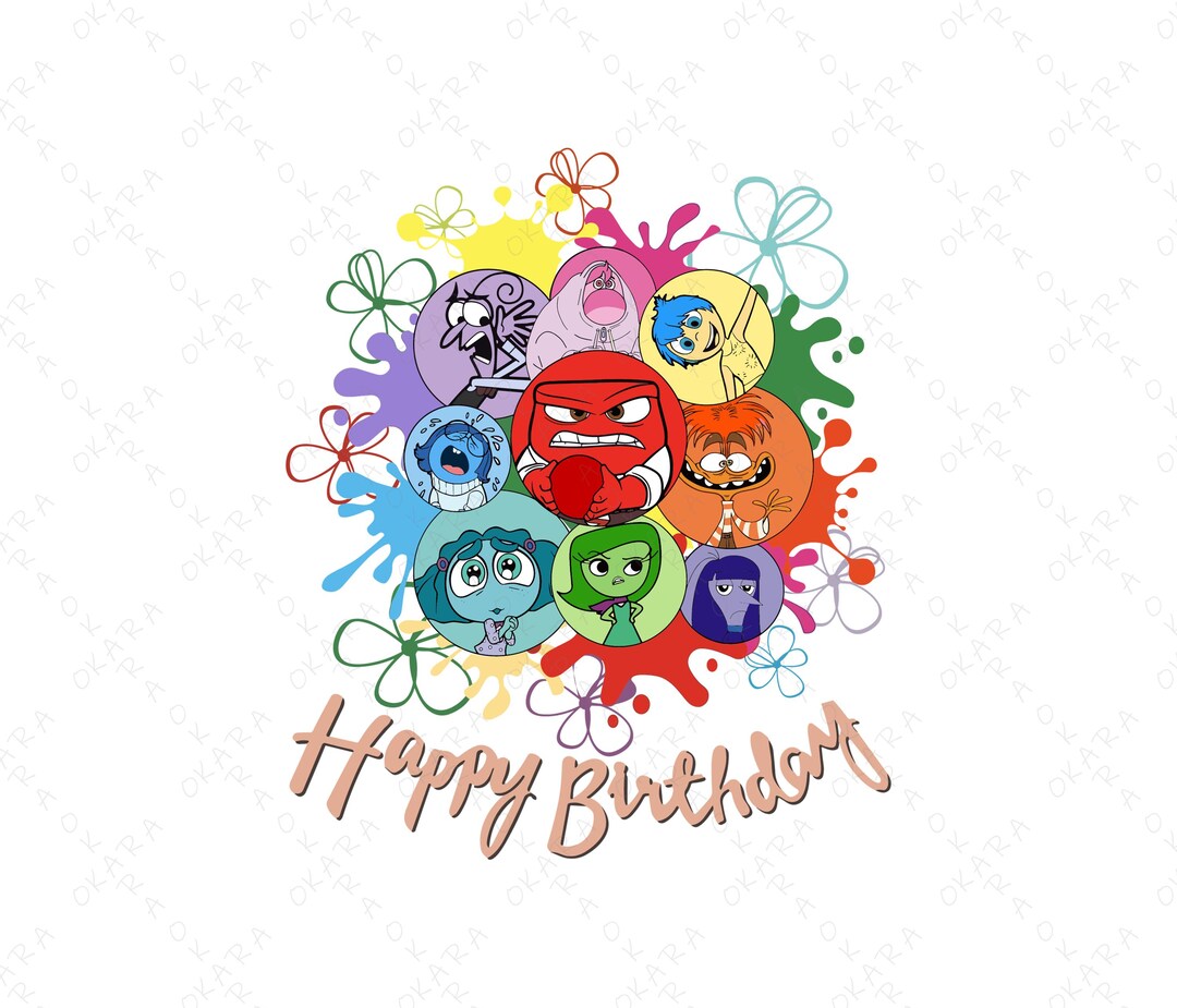 Cumpleaños con Inside Out, Inside Out Png, Feliz Cumpleaños Png, Diseño ...