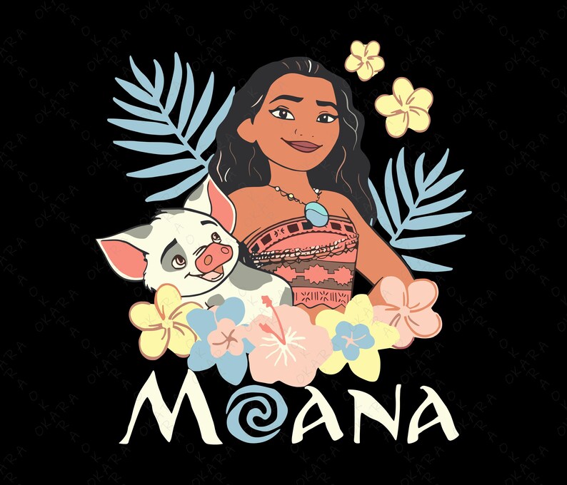 Moana SVG | Pua Pig Clipart | Hawaiian Princess Cut File | Moana ...