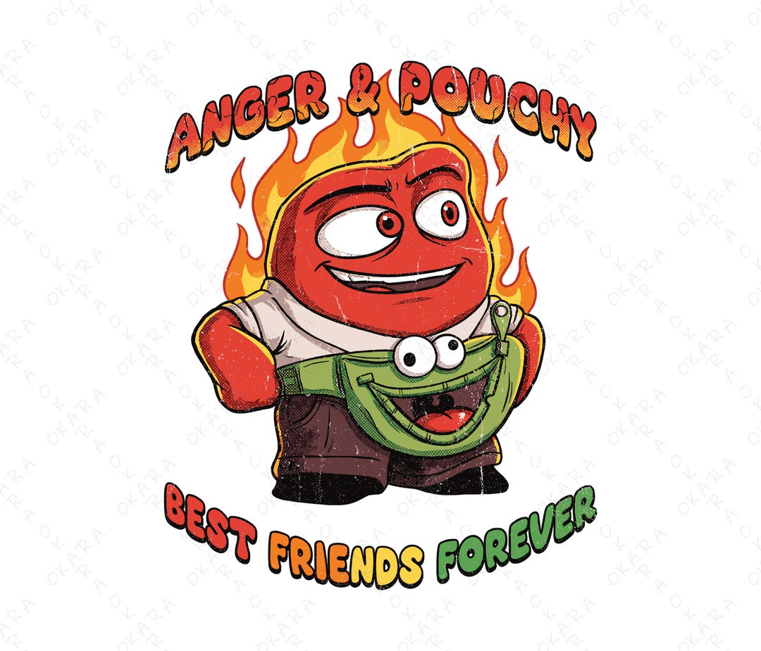 Inside Out 2 PNG Anger and Pouchy SVG | Funny Best Friends Sublimation ...