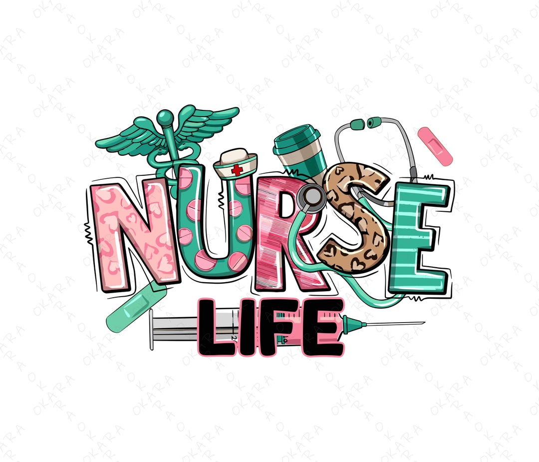 Retro Nurse Life Design Png Svg, Nurse Life Svg Png, Printable Nurse ...