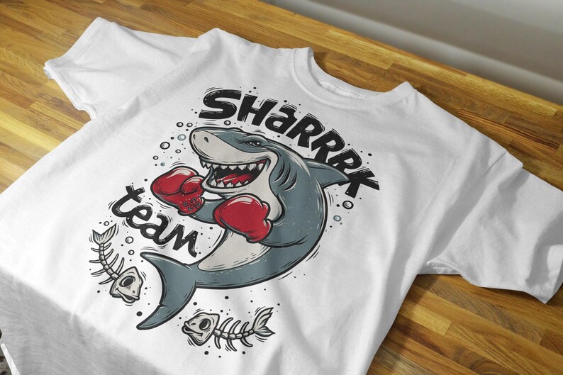 Boxing Shark SVG - Sports Team Mascot PNG | Gym Motivation Shirt Design ...