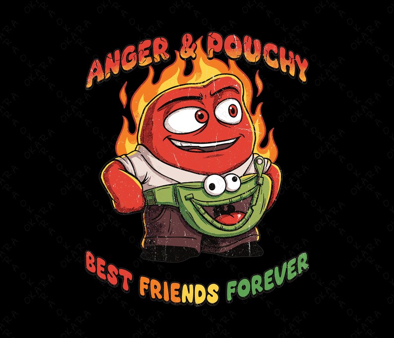 Inside Out 2 PNG Anger and Pouchy SVG | Funny Best Friends Sublimation ...