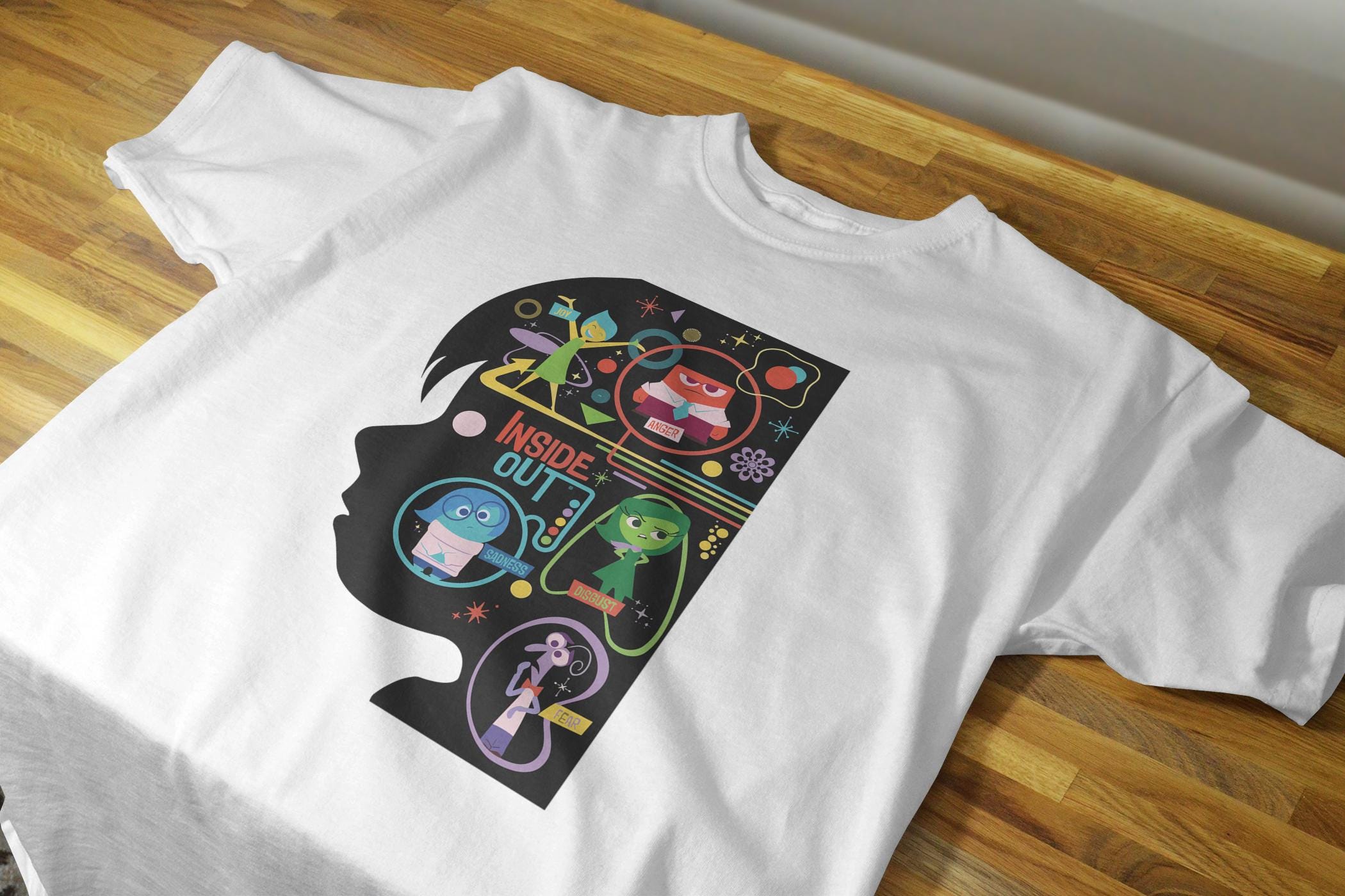 Inside Out Characters in Head Design for Shirt - Mug - Tote Bag ...