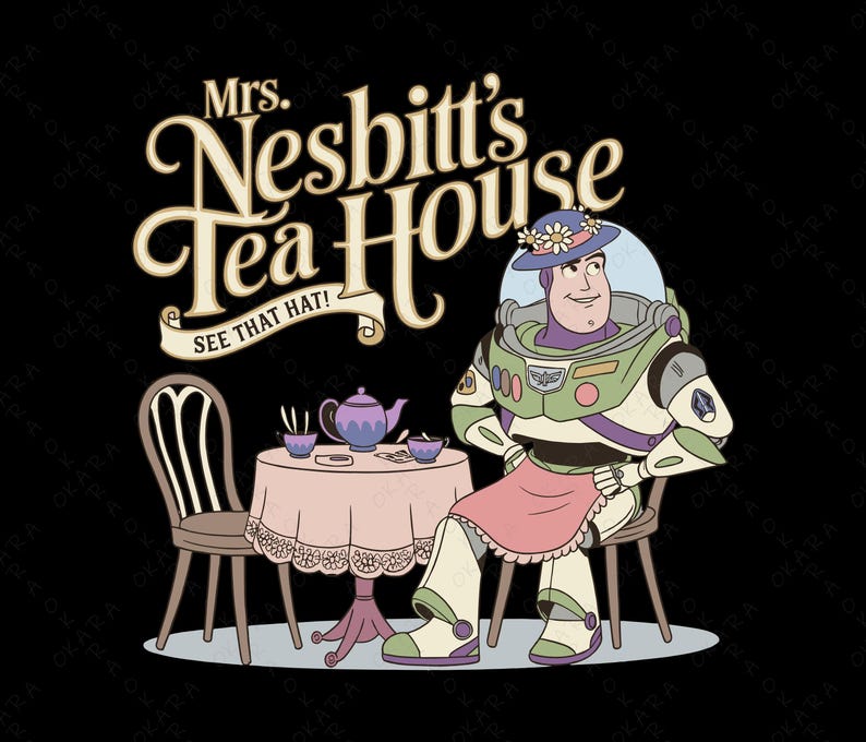 Mrs Nesbitt SVG, Funny Tea House PNG | Space Ranger Apron Clipart for ...