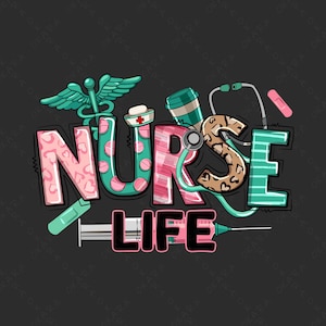 Retro Nurse Life Design Png Svg, Nurse Life Svg Png, Printable Nurse ...