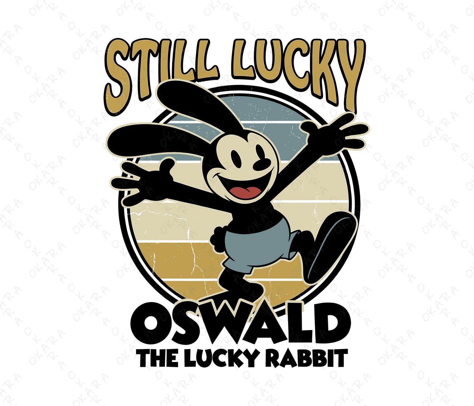 Oswald the Lucky Rabbit SVG Bundle - Vintage Cartoon Mascot Png - Retro ...