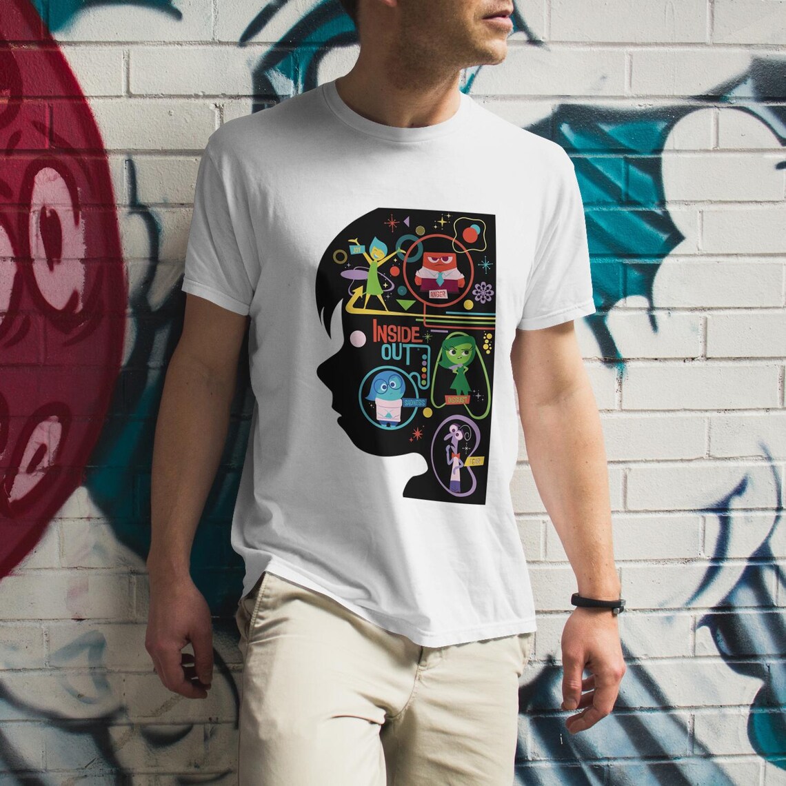 Inside Out Characters in Head Design for Shirt Mug Tote Bag Tumbler ...