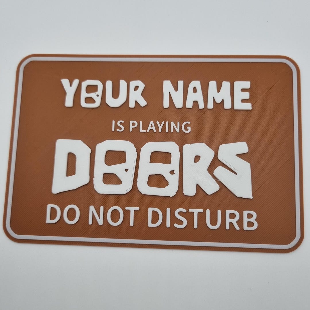 Personalised Roblox Doors Inspired Name Door Sign Do Not Disturb Custom ...