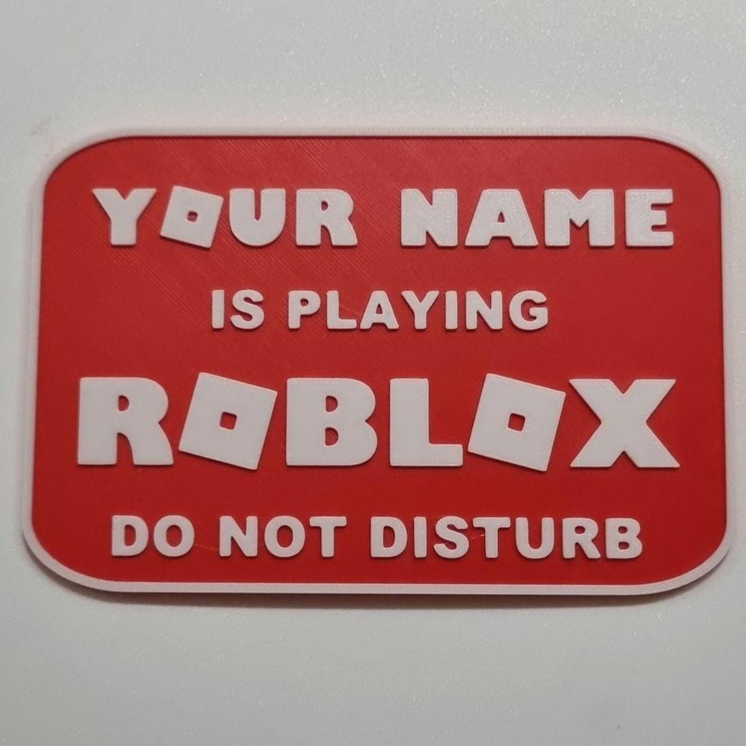 Personalised Roblox Inspired Name Door Sign Do Not Disturb Custom Gamer ...