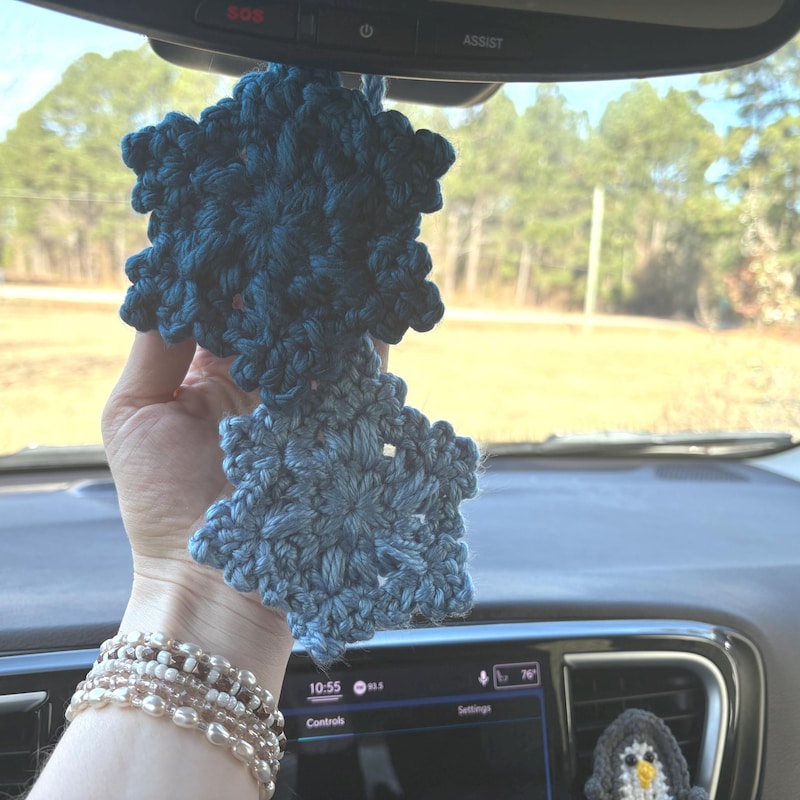 Snowman Crochet Car Charm - Etsy