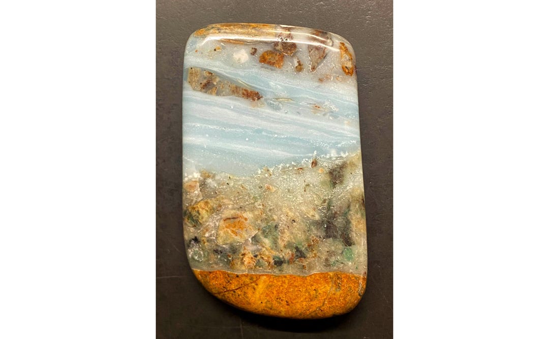 BC Ocean Picture Stone Specimen Slab, Polished Both Sides, Rock and ...