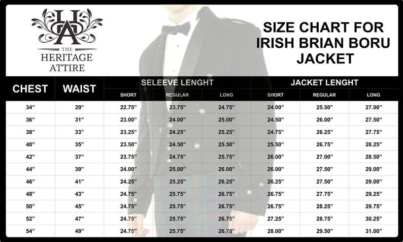 21 Pcs | Irish Brian Boru Jacket, Vest and KILT OUTFIT Ultimate Set ...