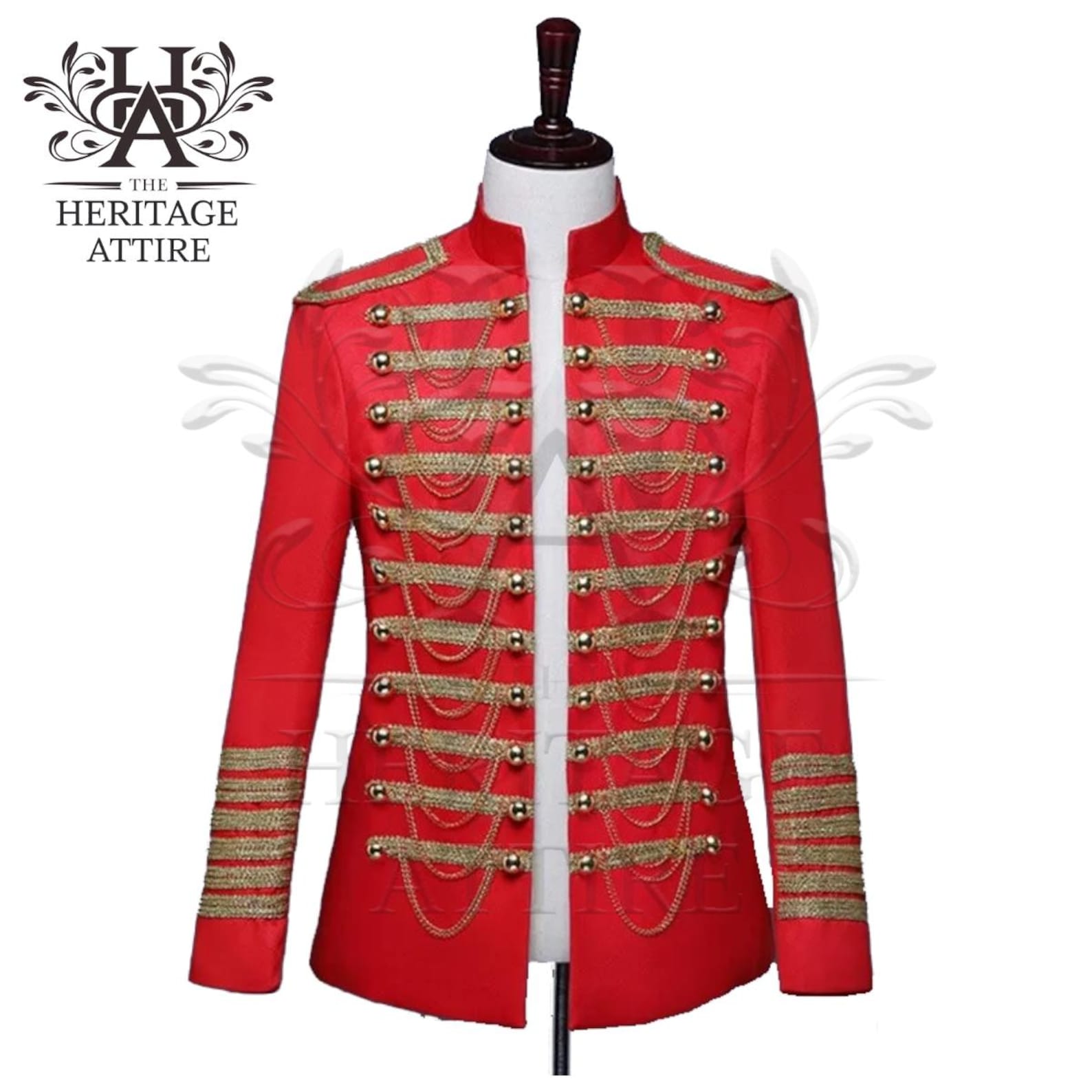 Napoleon Hussars Jacket Army Vintage Military Uniform Tunic Jacket and ...