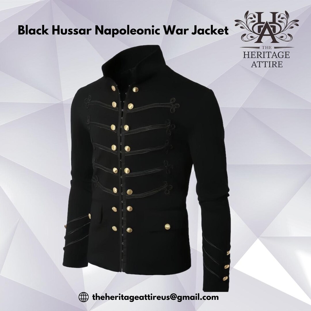 Napoleon Hussars Jacket Army Vintage Military Uniform Tunic Jacket by ...