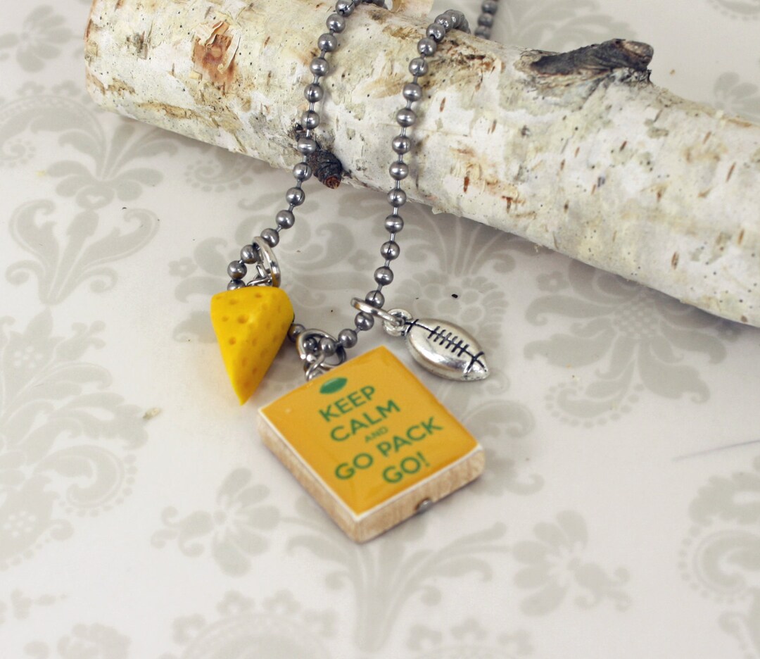 Keep Calm and go Pack Go Necklace W/ Cheese Wedge - Etsy