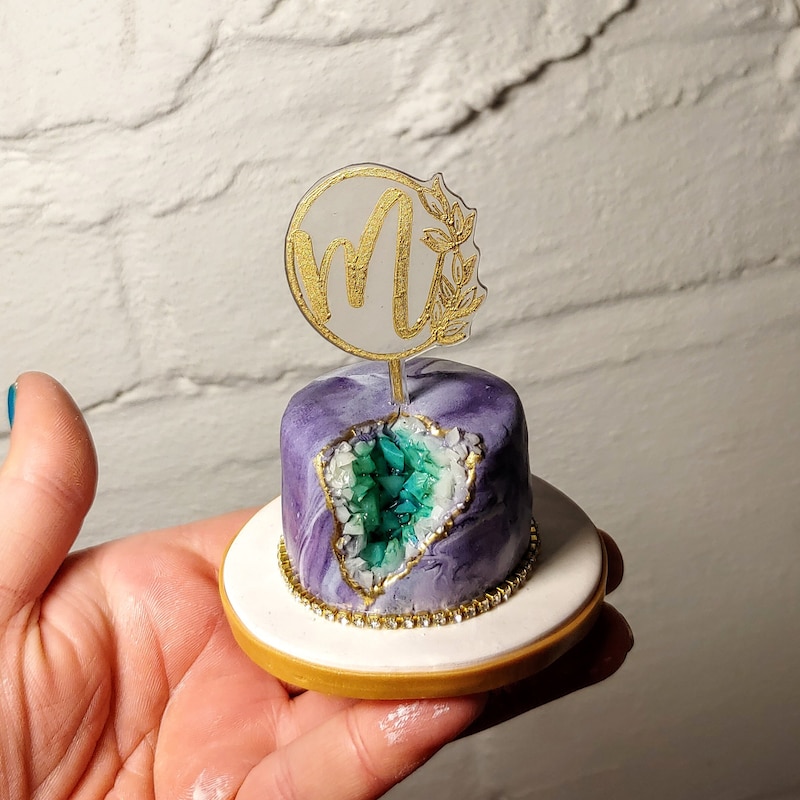 Geode Cake Topper - Etsy
