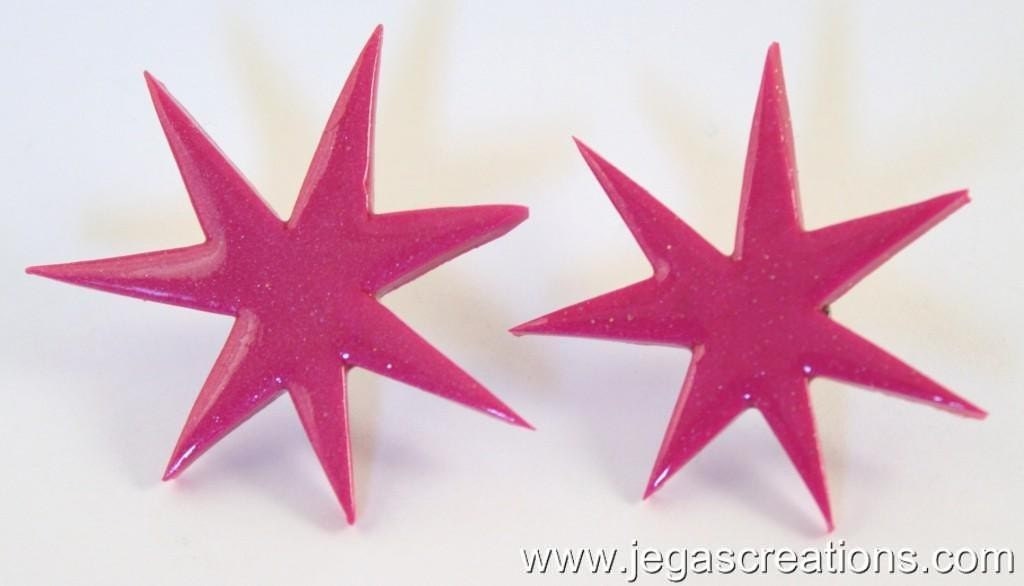 Jem and the Holograms Jem Star Earrings pink or Red - Etsy