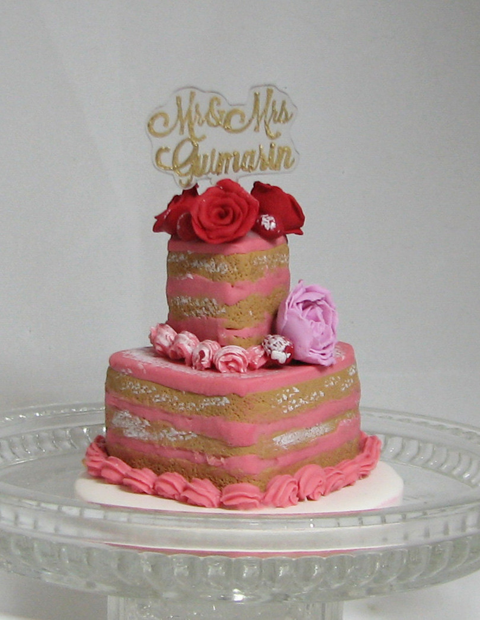 Wedding Cake Mini Replica Custom Ornament - Replica Cake - Wedding Gift ...