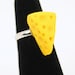 Cheese Wedge RING - Cheesehead Jewelry - Handmade - Wisconsin - Mini ...