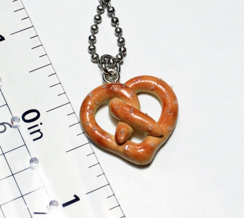 Heart Pretzel Necklace Fake Food Jewelry Salted Polymer - Etsy