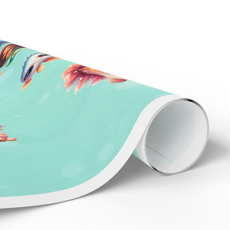 Mermaid Under the Sea Wrapping Paper, Ocean Gift Wrap, Underwater Theme ...