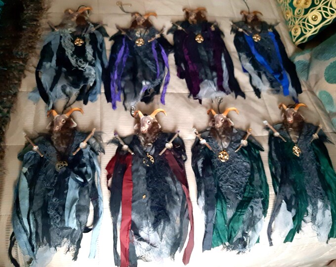 Baphomet Statue 3D Goat Ornament Blue Gray Black Red Green or Purple ...