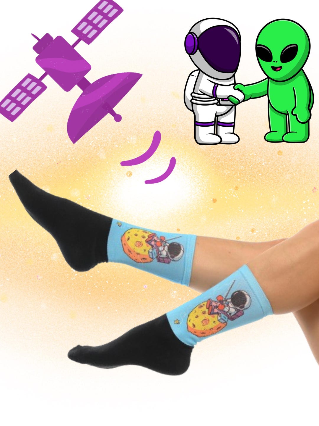 Astronaut Socks: Unisex Space Party Accessories - Etsy