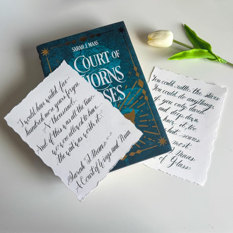 Custom Handwritten Calligraphy Print, Book Quote, Anniversary Love ...