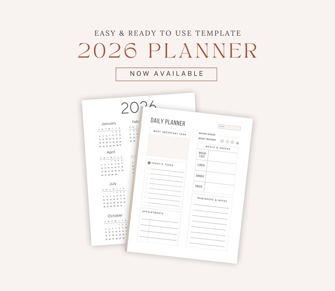 2026 Digital Planner | Yearly, Monthly and Daily Calendars | Project ...