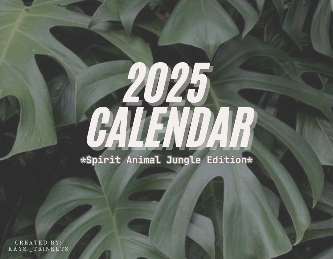 2025 Calander Jungle Animals - Etsy
