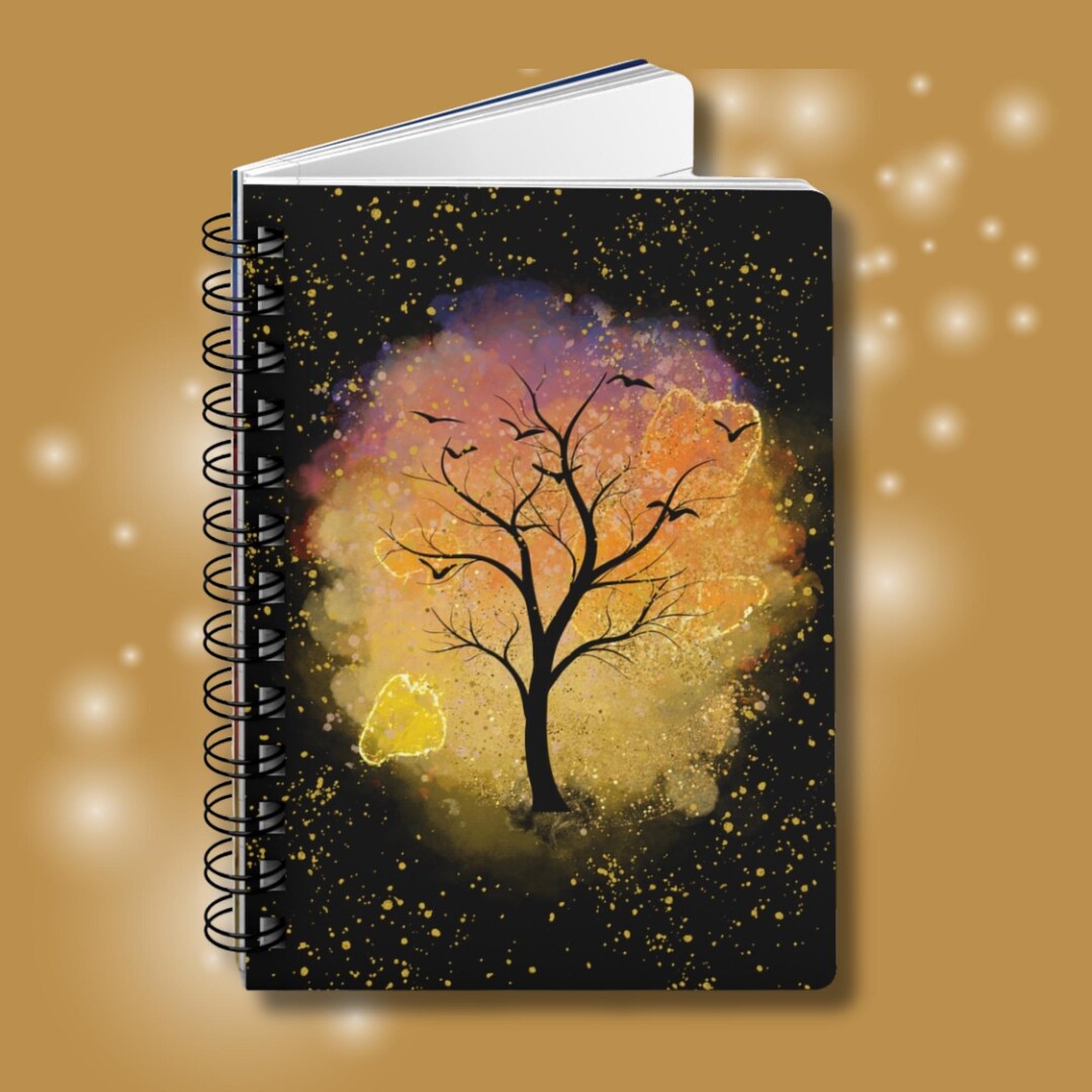 Sunset Glow Spiral Bound Journal Black Creative Journals Digital Soft ...