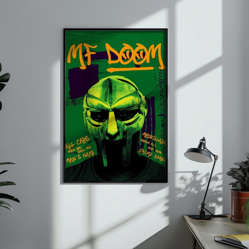 MF DOOM Poster - Hip-hop Digital Art Print - Madvillainy Underground Rap Wall Decor - Etsy