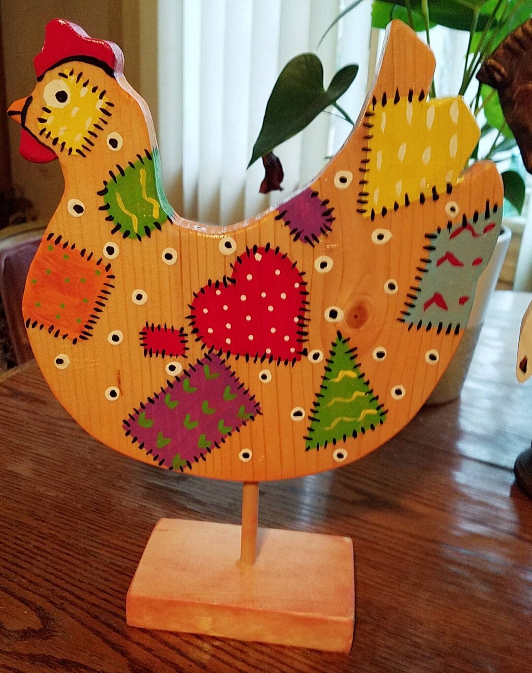 Wood Cutout Patchwork Chicken - Etsy