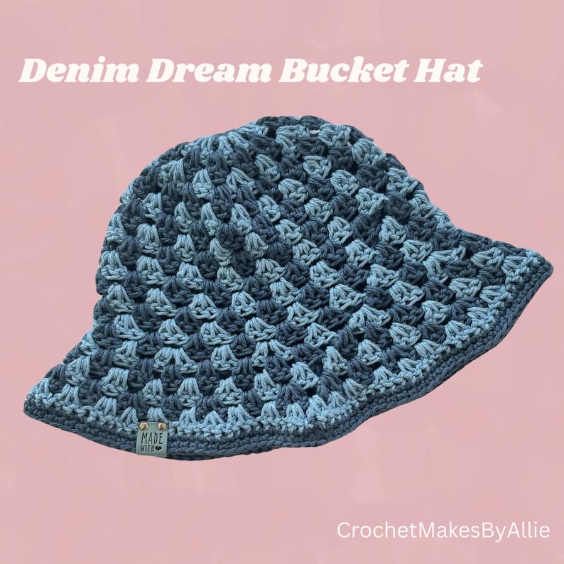 Denim Dream Crochet Bucket Hat - Etsy
